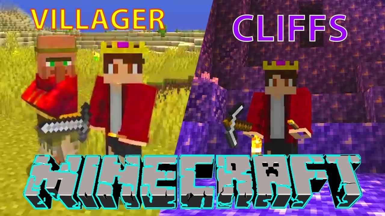 Finding Villager Place & Cliffs in Minecraft, Minecraft Game, Minecraft ...