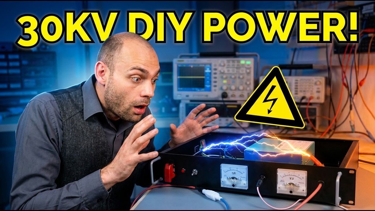 DIY: How To Build an Adjustable 30 kV High Voltage Power Supply! - YouTube