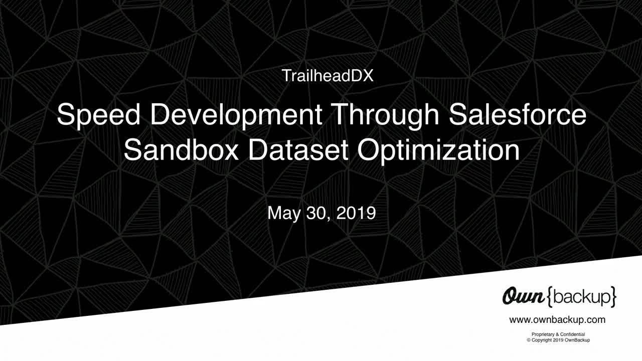 Speed Development Through Salesforce Sandbox Dataset Optimization - YouTube