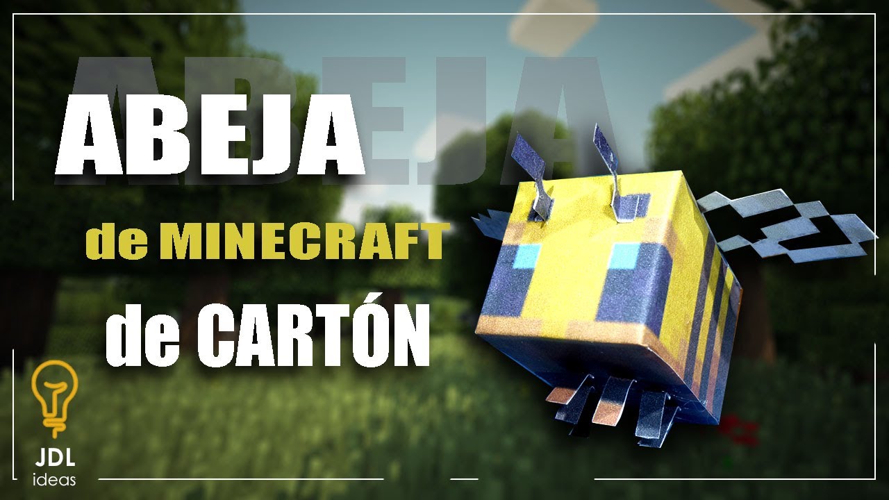 Como hacer a una ABEJA 🐝 de cartón | DIY ️| - MINECRAFT #JDLideas - YouTube