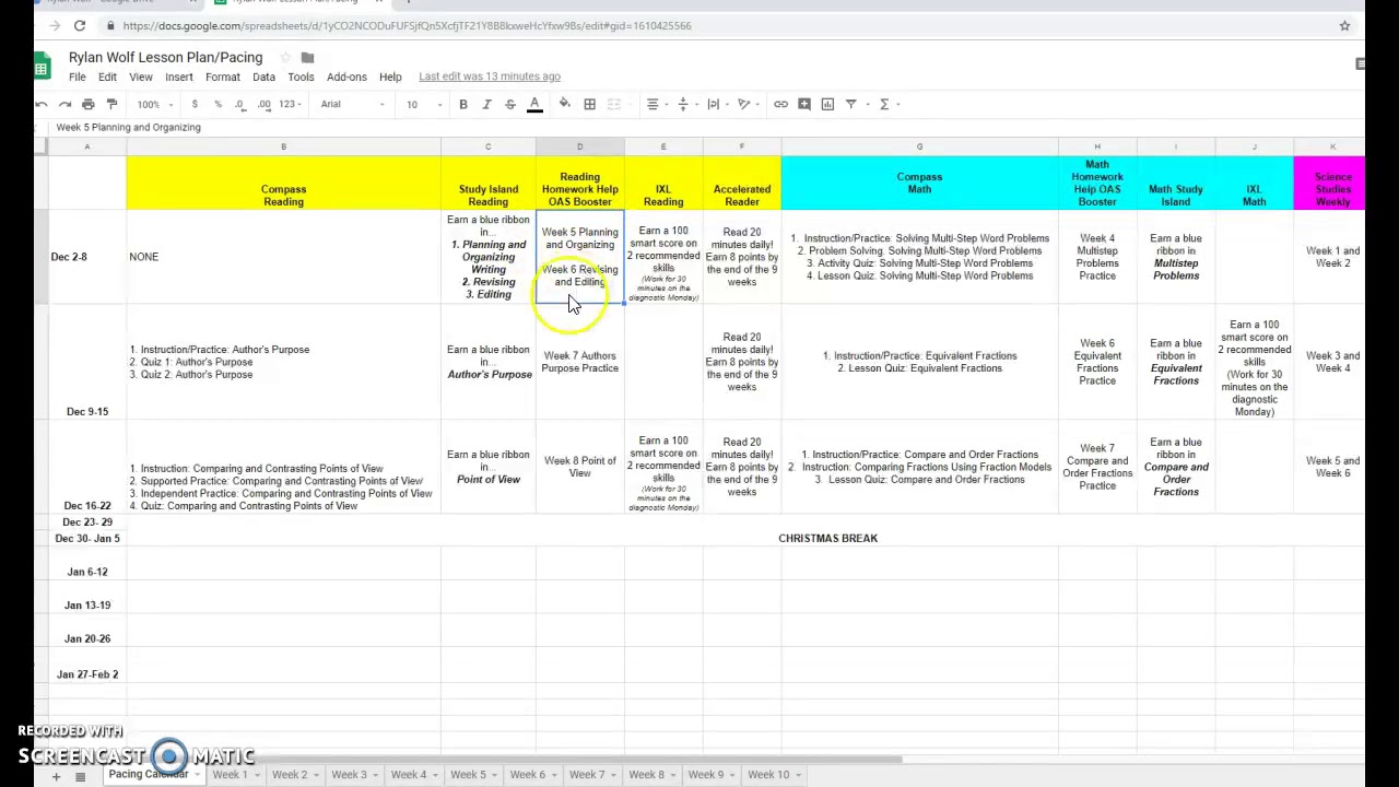 Rylan Wolf New Pacing Guide - YouTube