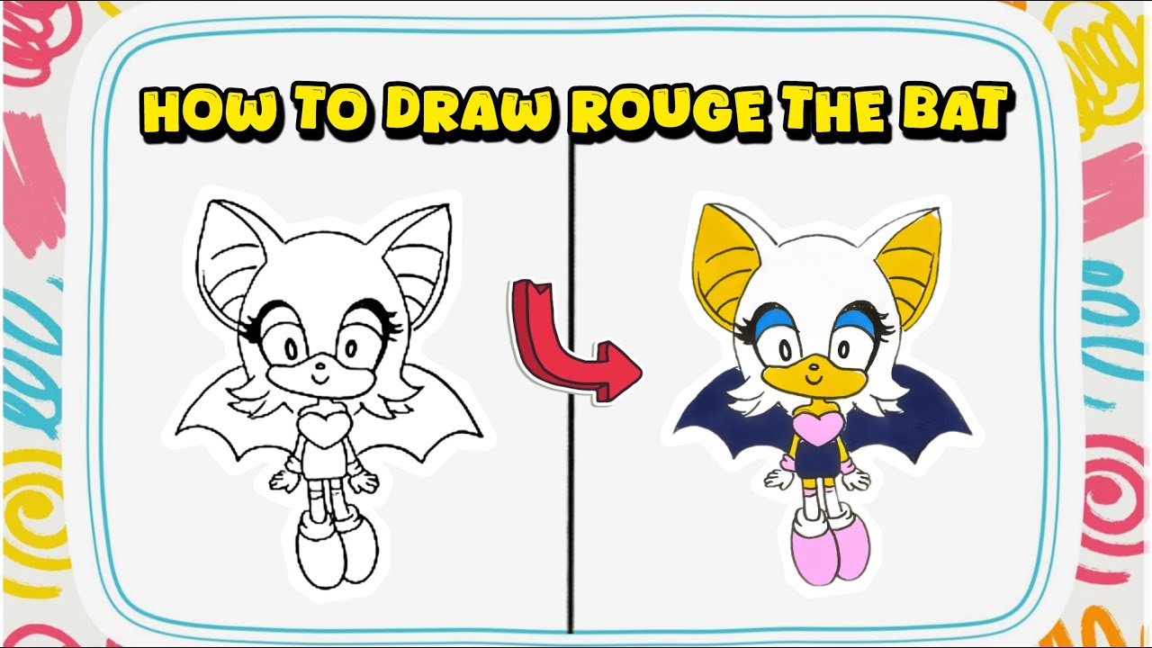 How to Draw Rouge the Bat from Sonic the Hedgehog – Art Guide - YouTube