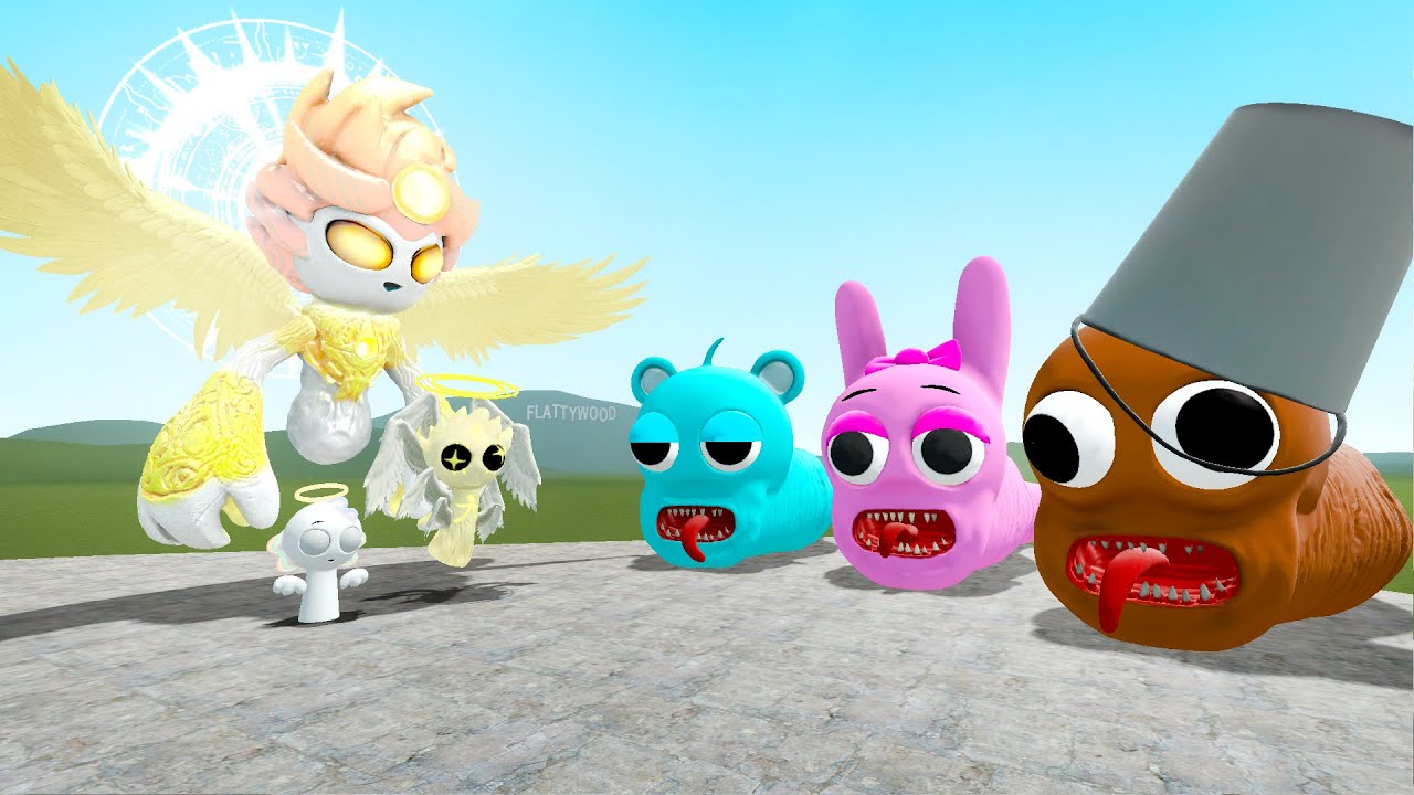 UPGRADED Angel Sprunki vs Sprunki Eaters in Garry's Mod - YouTube