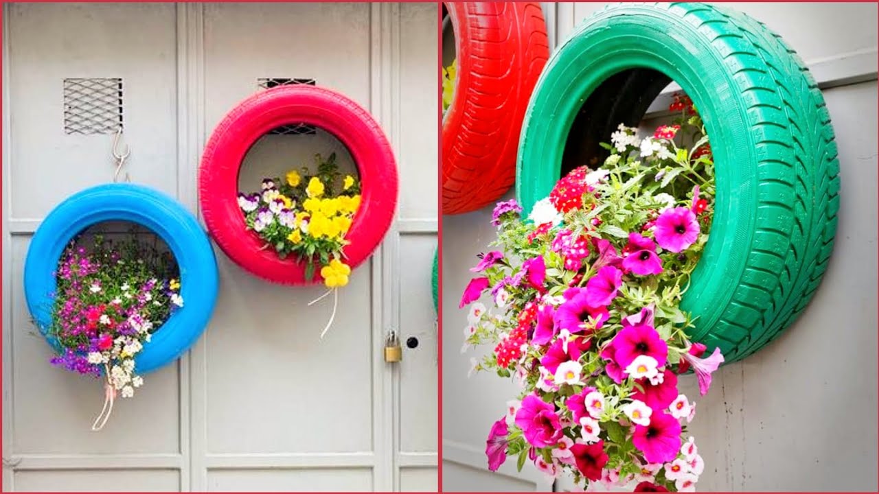 Outclass Recycling Tyre Design New Garden Decoration ideas use to Old ...