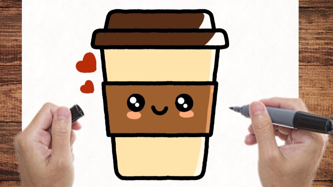 How To Draw A Cute Coffee/easy drawing - YouTube