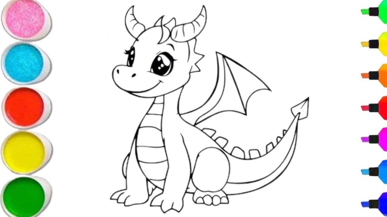Incredible Dragon Drawing, Painting and Coloring For Kids and Toddlers ...