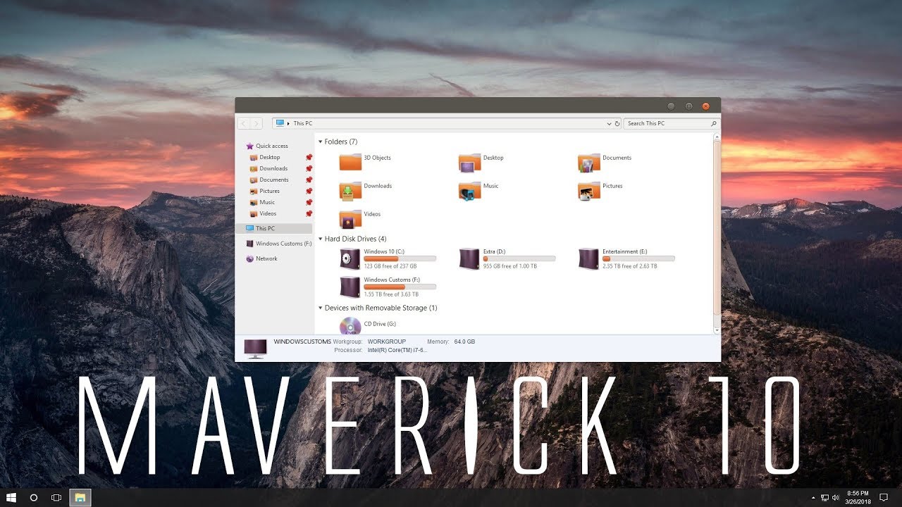 Windows 10 Theme - Maverick 10 - YouTube