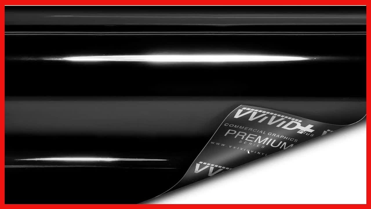 VViViD+ Ultra Gloss Premium Vinyl Car Wrap Film (1ft x 5ft, Gloss Piano ...
