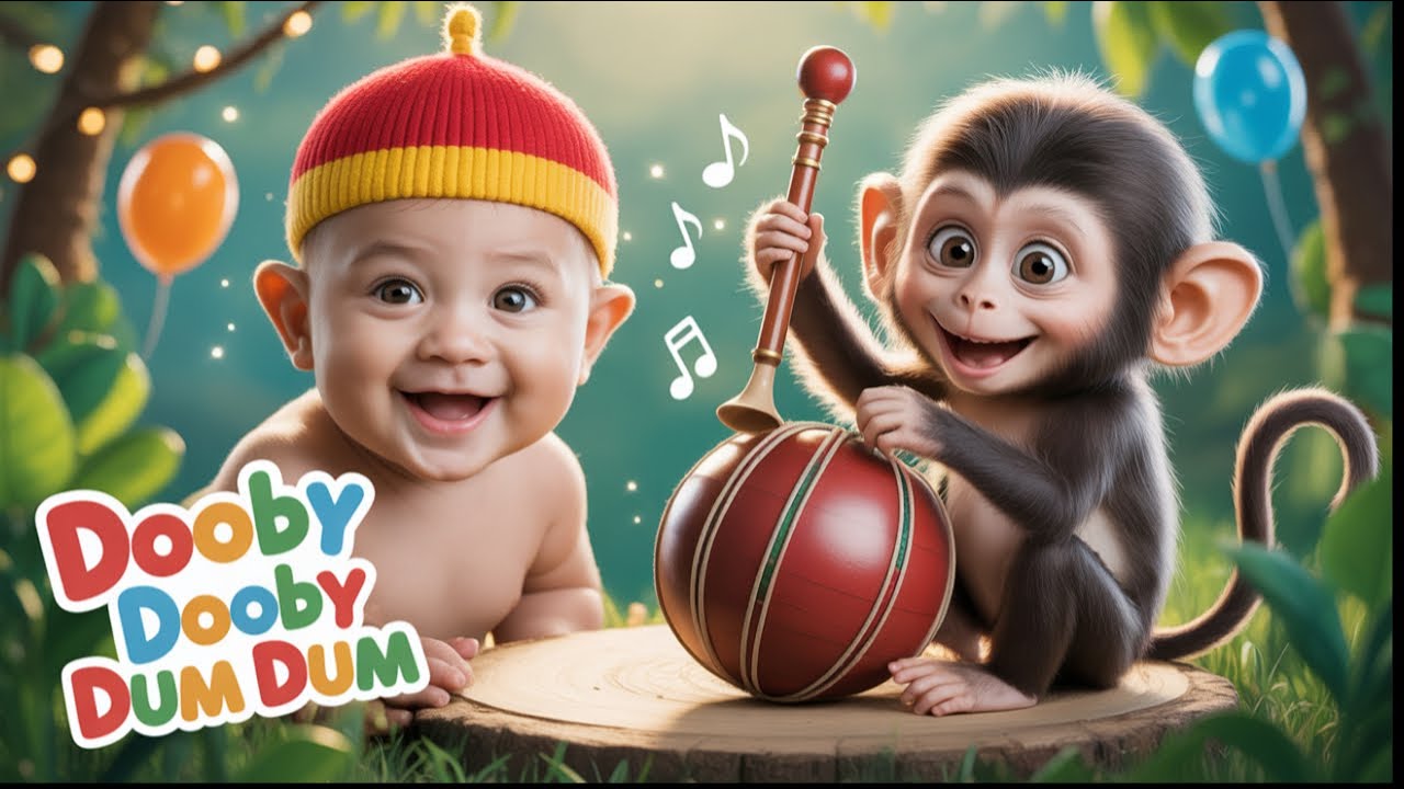 Dooby Dooby Dum Dum | Baby Ne Pehna Topi | Bandar Bajaye Dholki | Kids ...