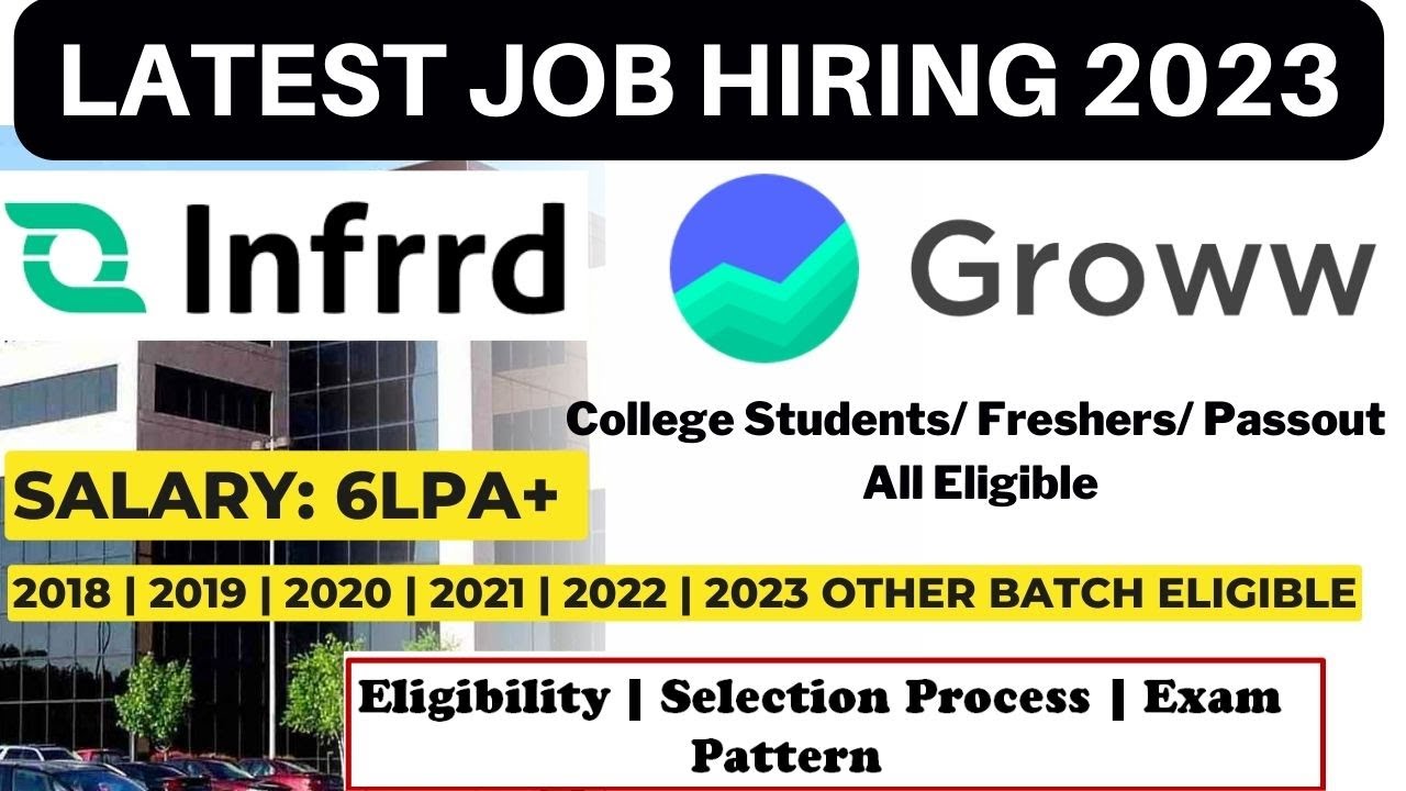 Groww Recruitment | Infrrd Hiring fresher | Salary upto 6LPA | latest ...