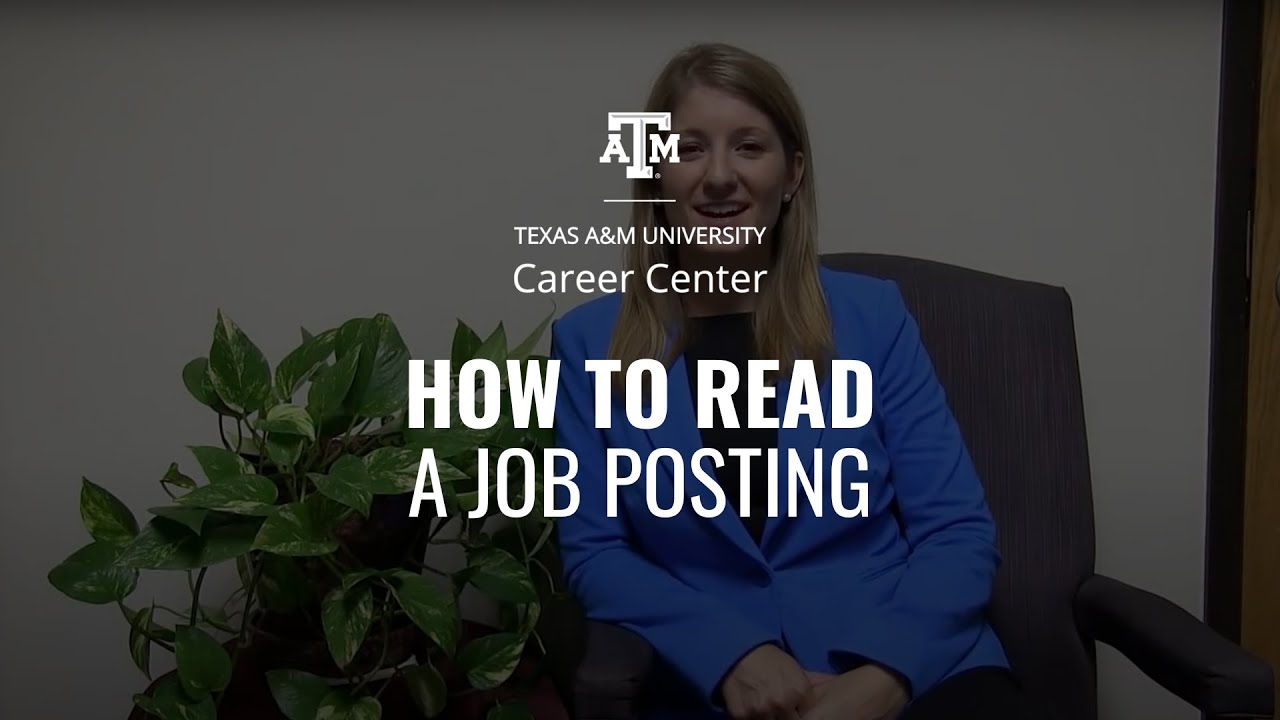 How to Read a Job Posting - YouTube