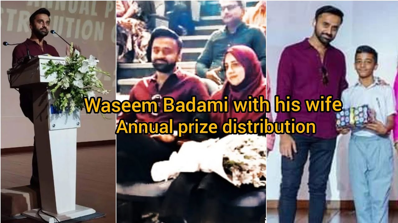 Waseem Badami with his wife attended Annual prize Distribution ceremony ...
