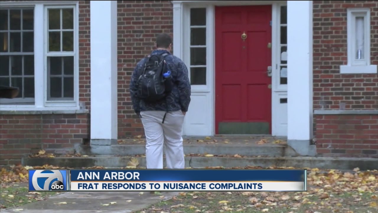 Fraternity responds to nuisance complaints - YouTube