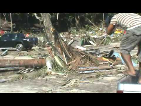 Samoa Tsunami Damage Lalomanu 2009 - YouTube
