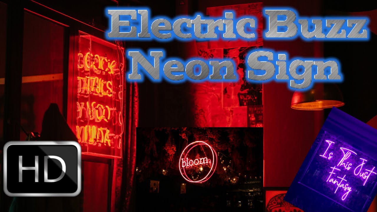 Electricity Sounds From A Neon Sign - Virtual 3 HOURS Full HD - YouTube