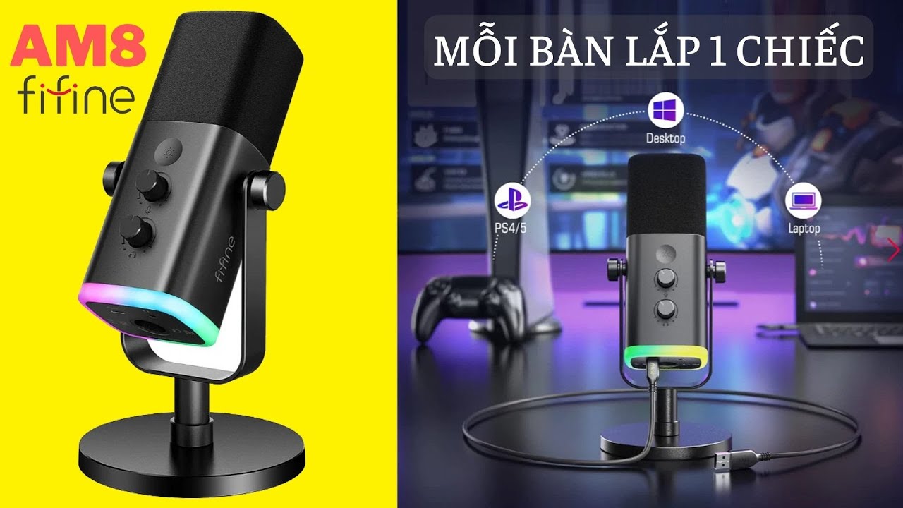 FIFINE AmpliGame AM8 | Bóc Hộp và Sẽ Lắp Mỗi Bàn 1 Chiếc Cho Anh Em Vừa ...