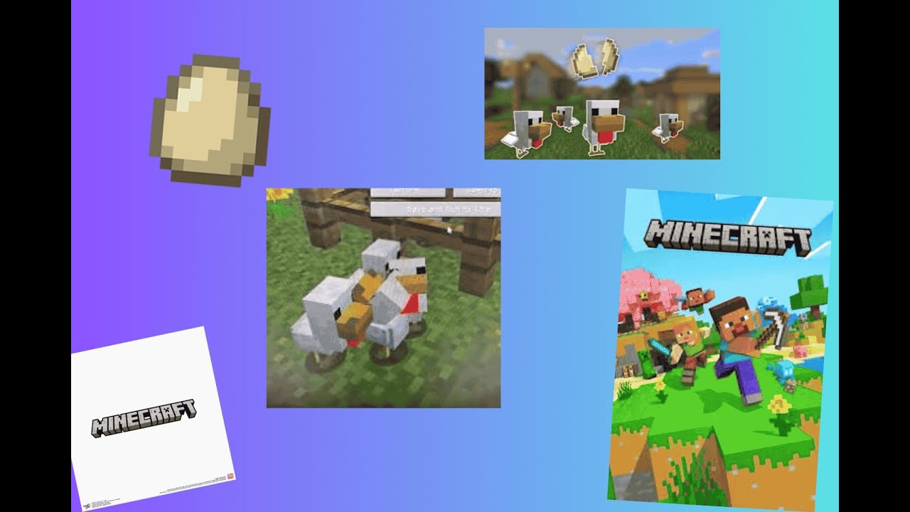 4 chickens in one egg. #rare #minecraft - YouTube