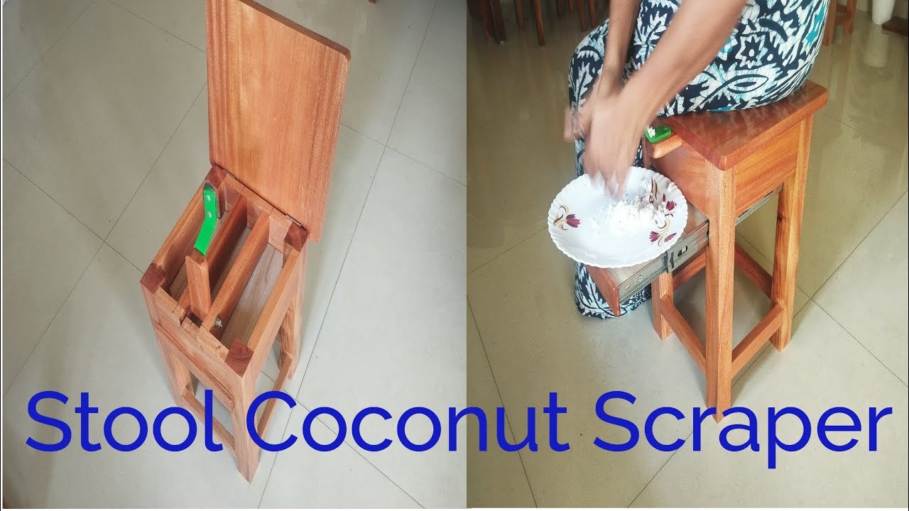 Wooden Stool Coconut Scraper Making Full Video. #viralvideo #carpenter ...