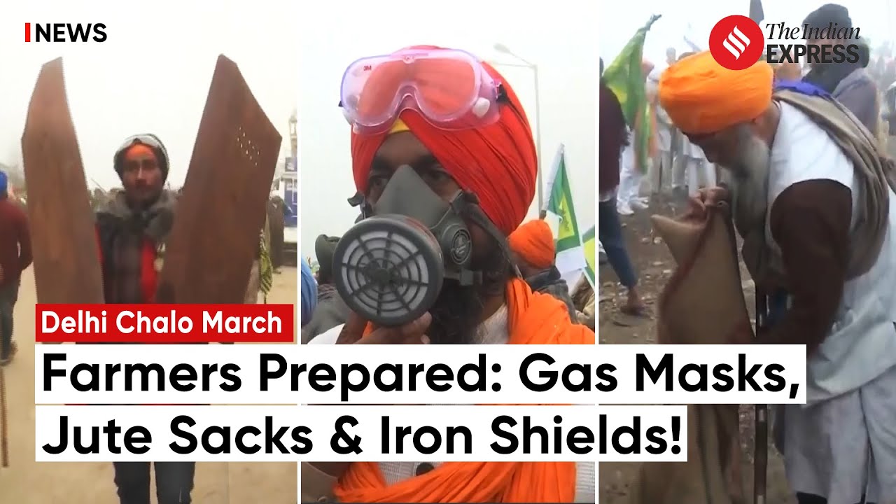 Gas Masks, Iron Shields & Salt: How Farmers At Shabhu Border Are ...