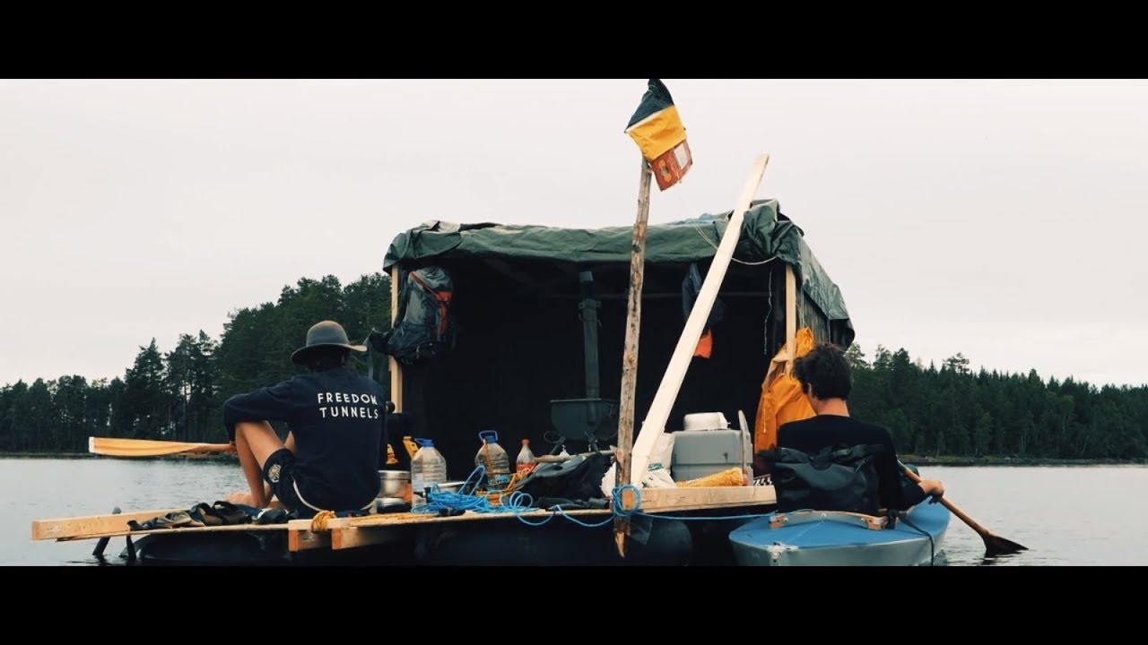 Building and living on a raft in Norway - YouTube