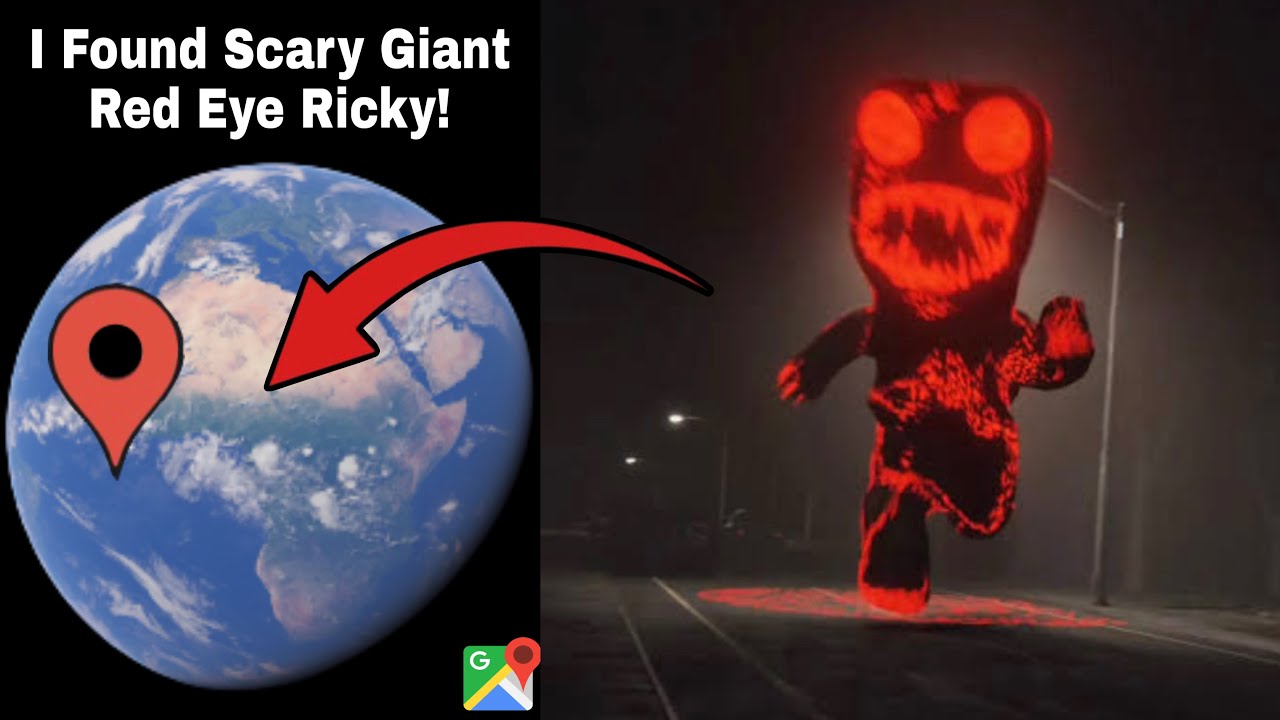 😰I Found Creepy Giant Red Eye Ricky 😰 in Google Earth and Google Maps 🌎 ...