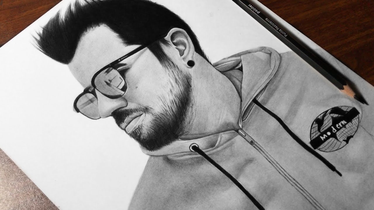 DIBUJO DE AURONPLAY REALISTA A LAPIZ -DIBUJANDO A AURONPLAY - YouTube