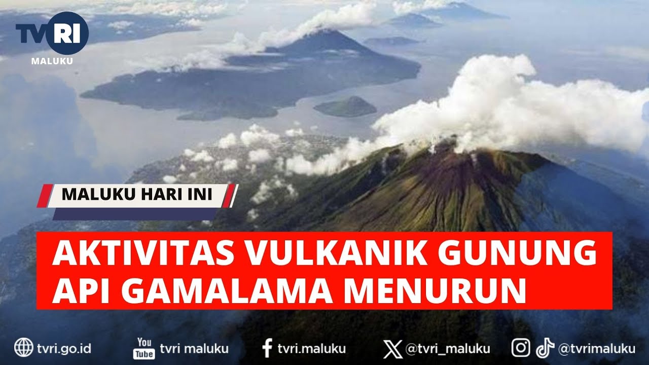 AKTIVITAS VULKANIK GUNUNG API GAMALAMA MENURUN - MHI 28/02/2024 - YouTube