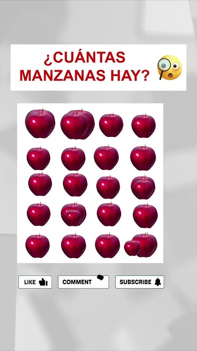 ¿Cuántas manzanas hay? | Percepción Visual 🔍 #juegosmentales # ...