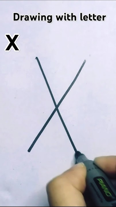 How to draw with leter X #drawing #kaisedrawkare#art #shortsfeed # ...