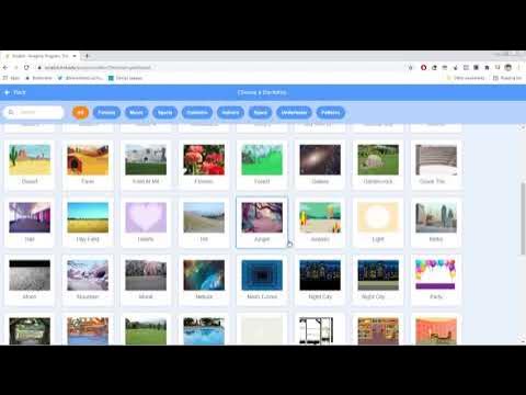 Menambahkan backdrop dan menganimasikan sprite/object dengan aplikasi ...