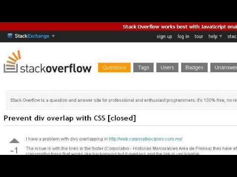 How-To Prevent DIV To Overlap CSS - YouTube