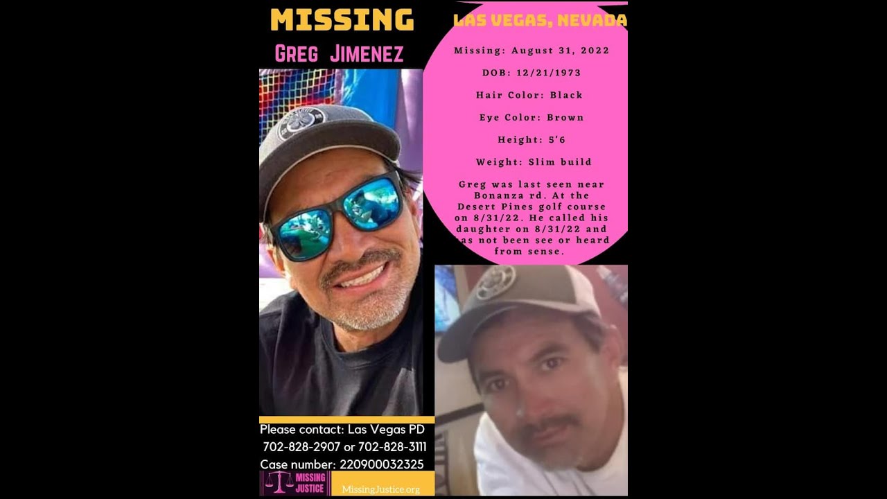 **URGENT** 39 YEAR OLD GREG JIMENEZ IS MISSING FROM LAS VEGAS NEVADA ...
