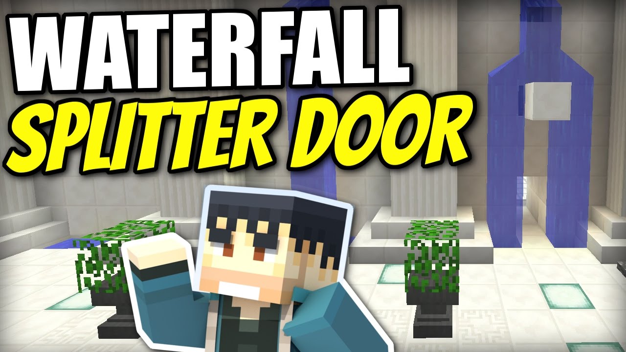 Minecraft PS4 - WATERFALL SPLITTER DOOR - Tutorial ( PS3 / XBOX / WII U ...