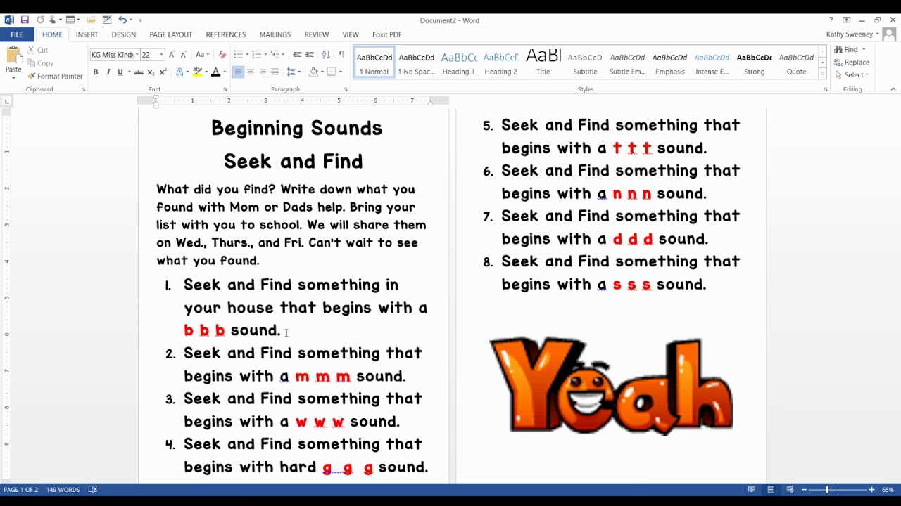 Beginning Sounds Seek and Find - YouTube