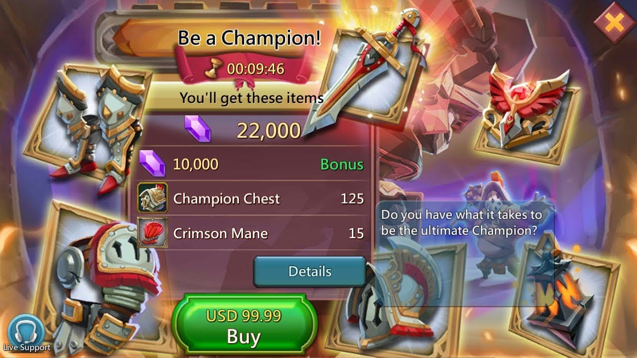 Lords Mobile : Buying 300 Champion packs in SGE - Thanks Sugarkane ...