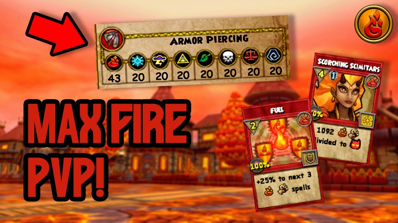 Wizard101: MAX LEVEL (130) FIRE PvP: NEW Pierce Setup! - YouTube