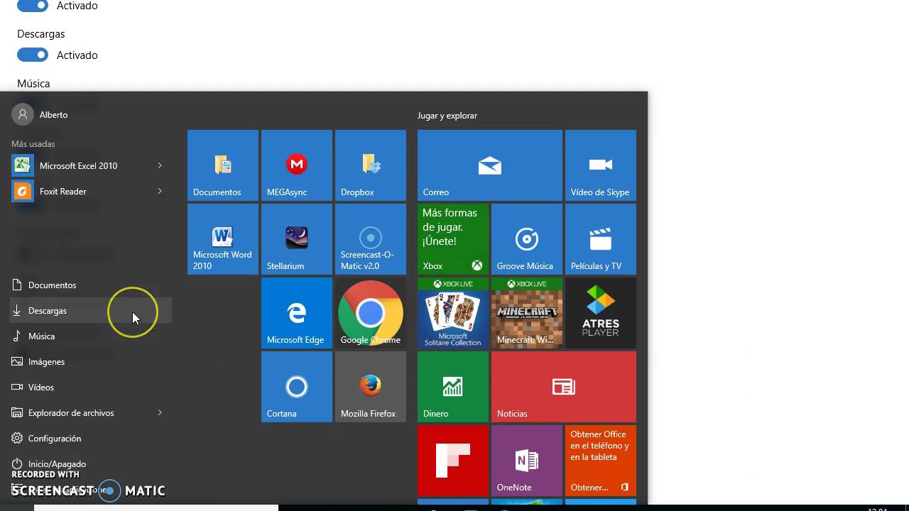 Menu Inicio - YouTube
