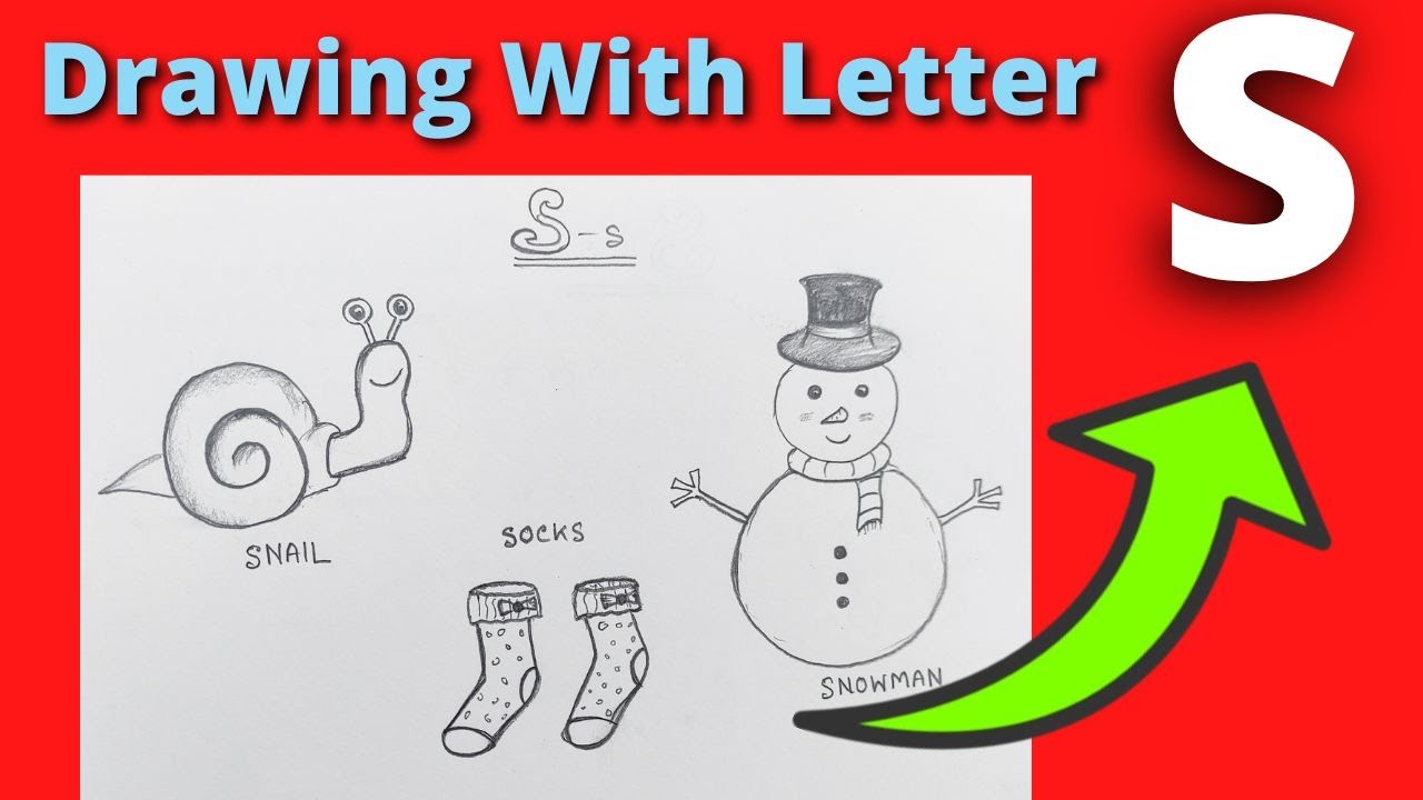 Drawing for Kids Step by Step || Drawing Picture That Start with S ...