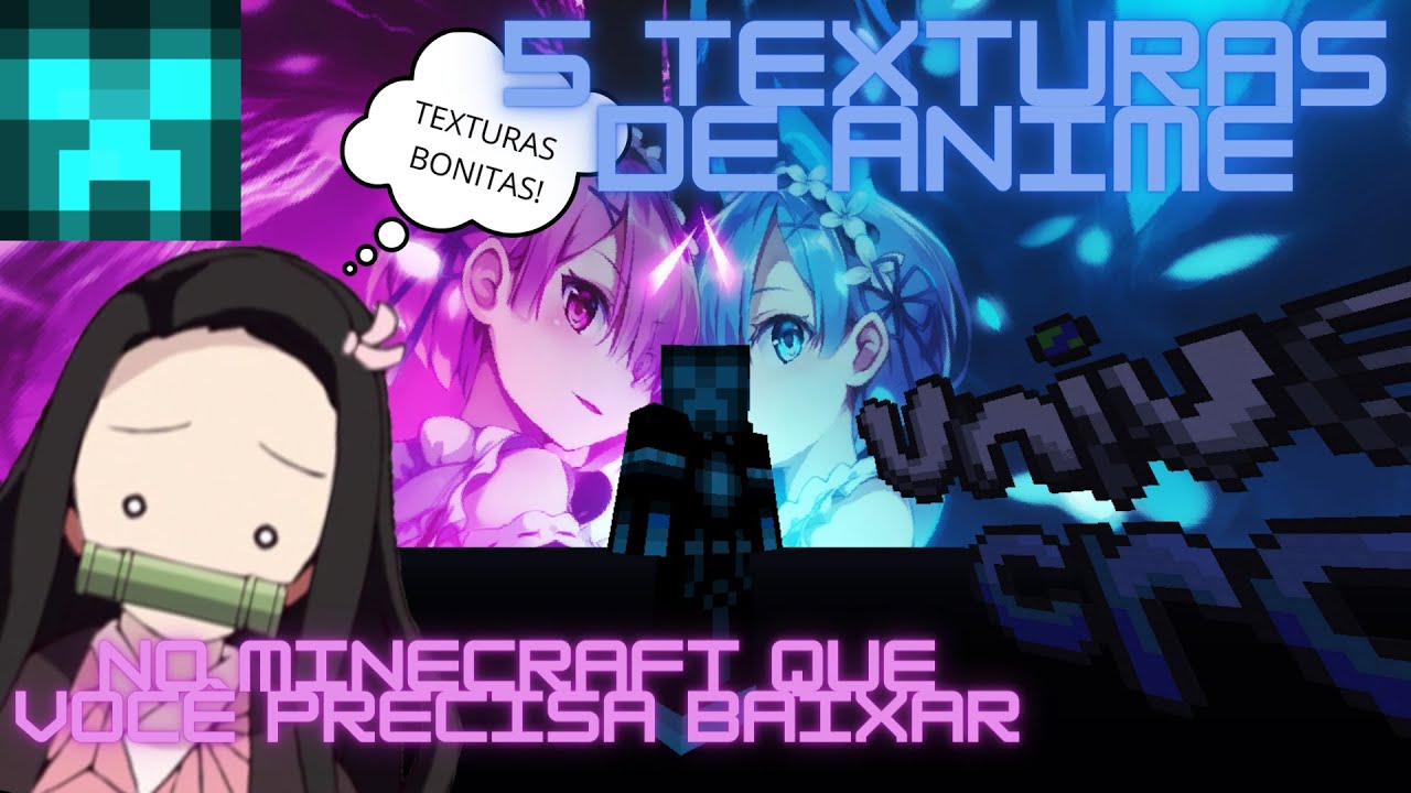 5 Texturas de Anime para PvP no Minecraft! 1.8 - YouTube