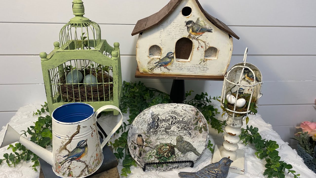 How to Cottage Style Bird Decor - YouTube
