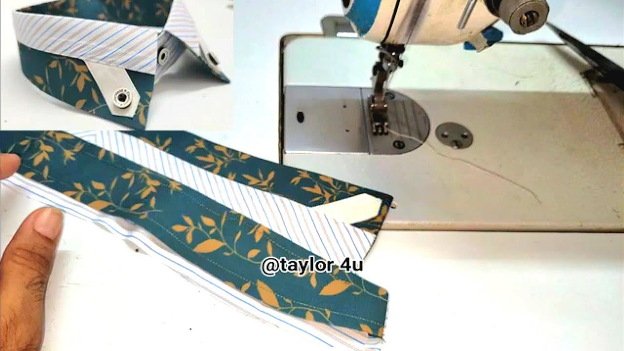 Sewing your own shirt | How to Sew Button Loop Collar Pattern - YouTube