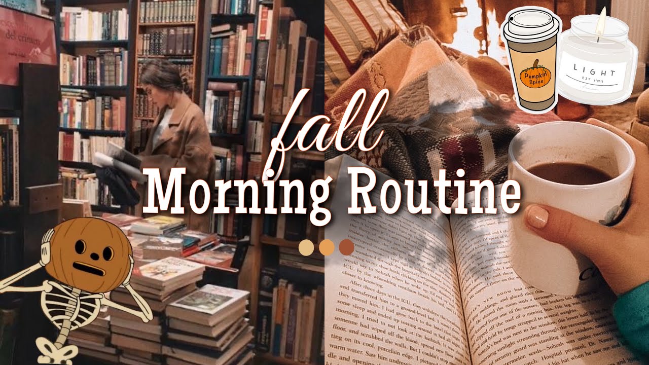 Cozy Fall Morning Routine | coffee, reading, relaxing - YouTube