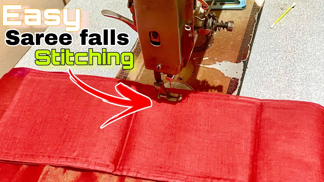 Saree Falls Lagane Ka Aasan Tarika Saree Falls Stitching Tutorial Youtube