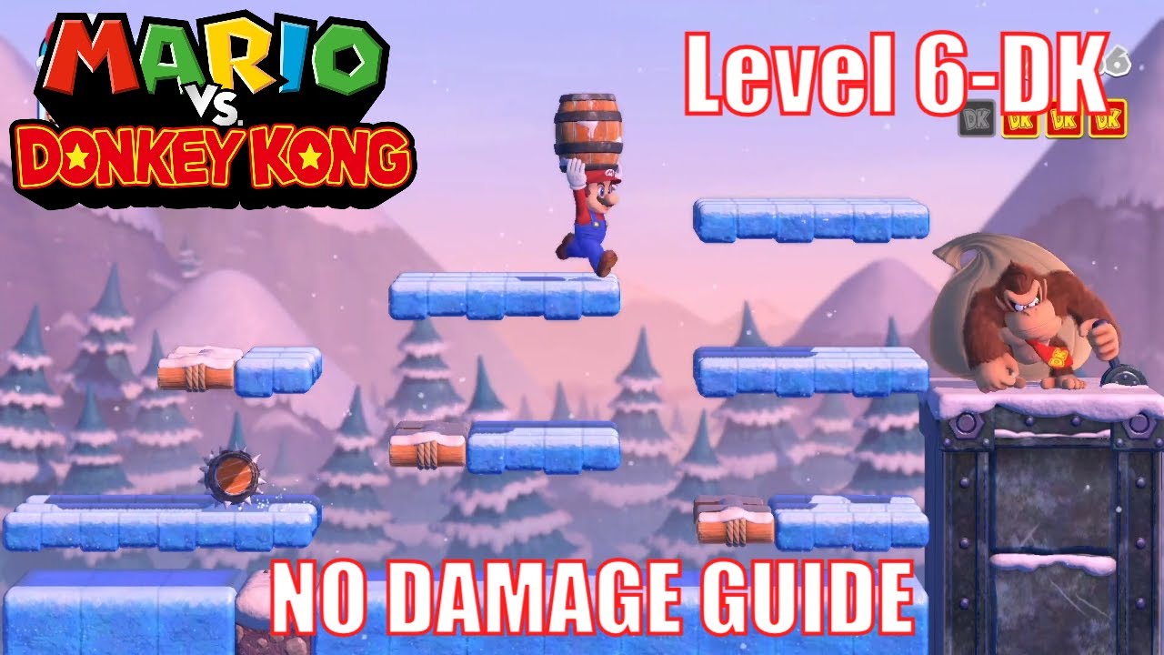 World 6-DK boss fight - NO DAMAGE | Perfect guide | Mario Vs. Donkey ...