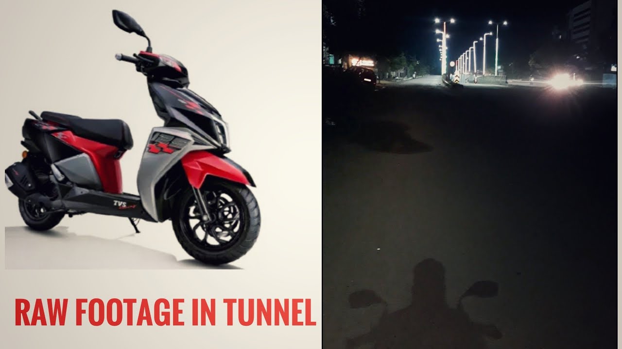 Raw footage of tvs ntorq in tunnel || for ntorq lovers - YouTube