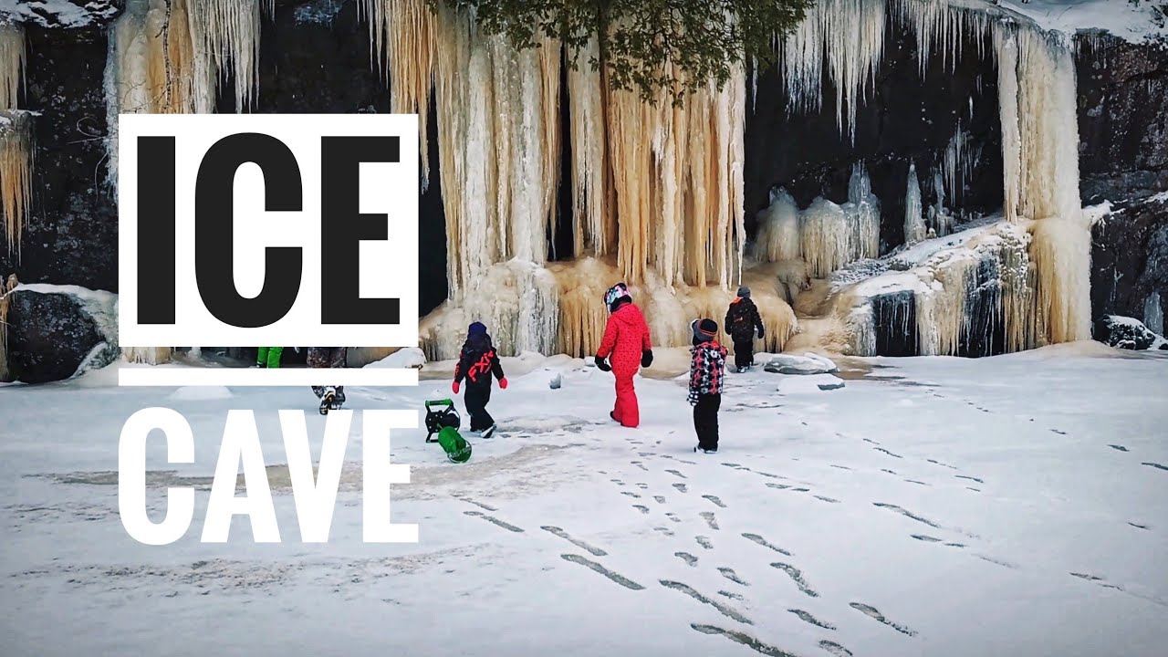 Mini Ice Cave visit with the kids ️ #snow #winter - YouTube