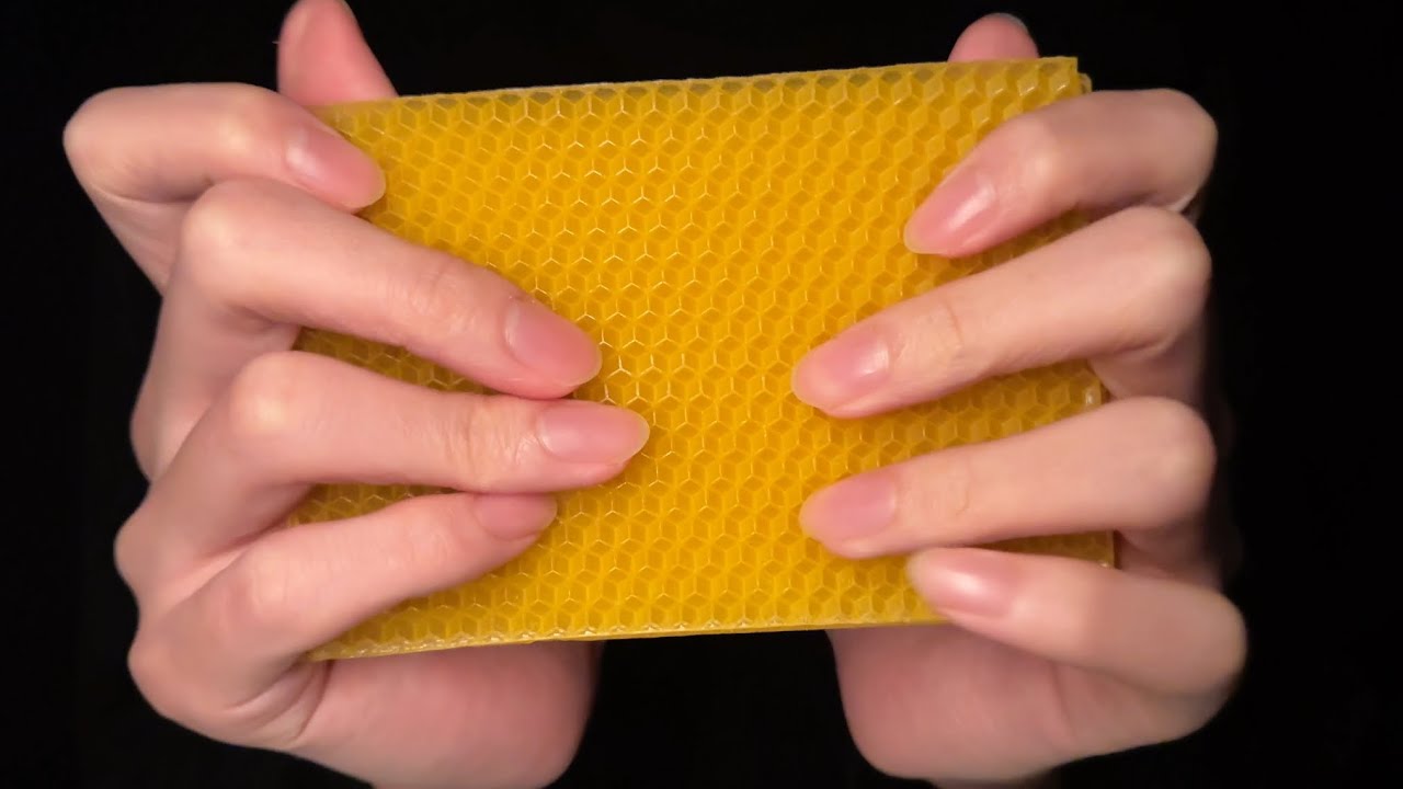 ASMR Beeswax Sheet Tapping & Scratching (No Talking) - YouTube