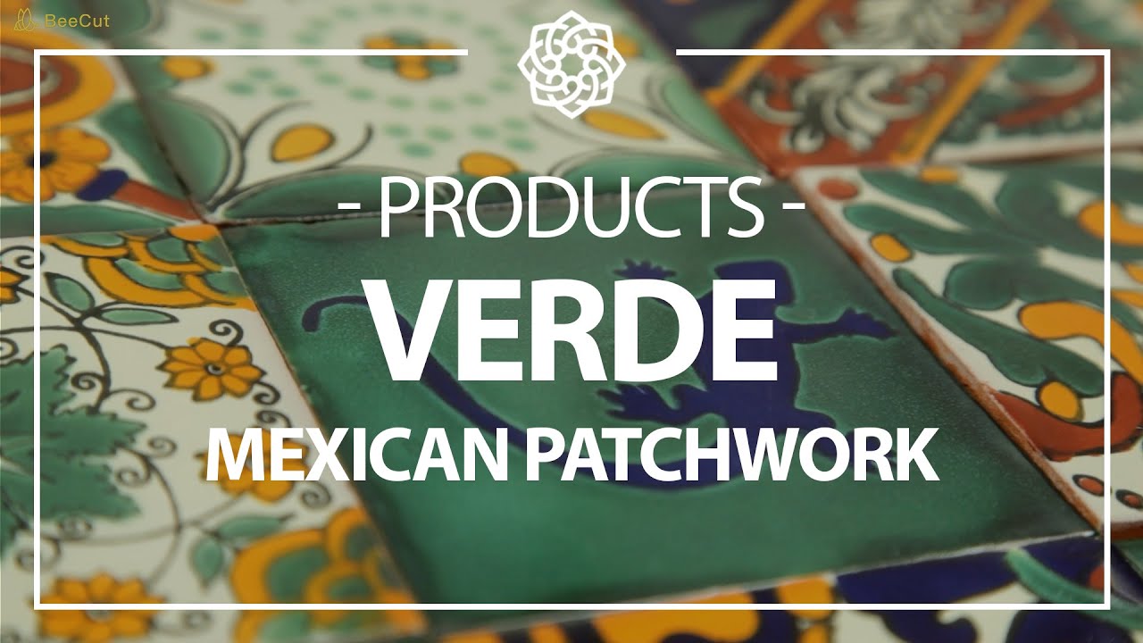 Colorful Mexican tiles - patchwork of 30 patterns [Green Verde] - YouTube