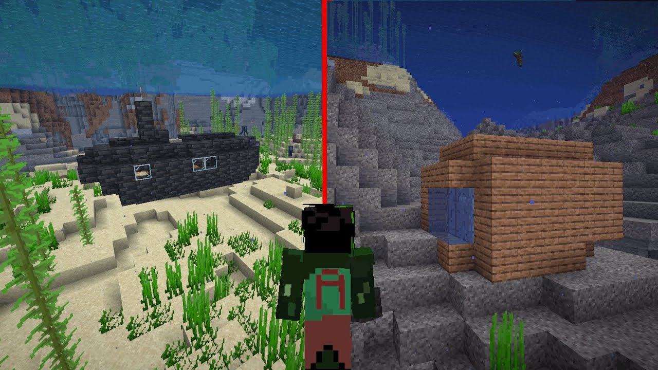 Minecraft Build battle but it has to be in water - YouTube