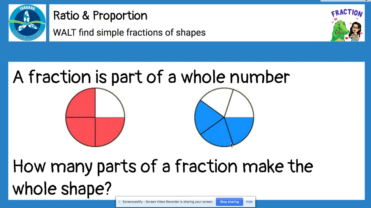 Find simple fractions of a shape - YouTube